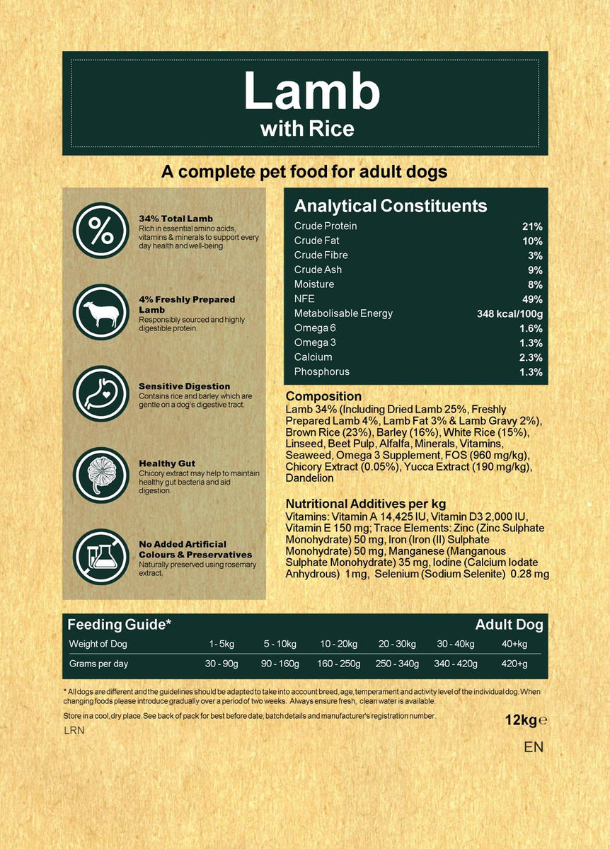 Goodness Grains Adult Lamb & Rice 10kg – The Country Pet Shop